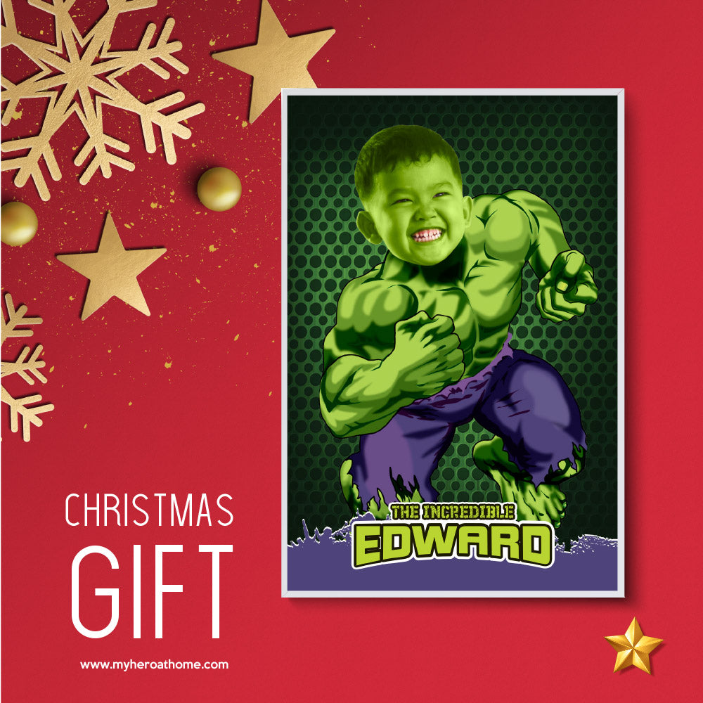Gifts for hulk fans, Hulk birthday gift with personalization – myheroathome